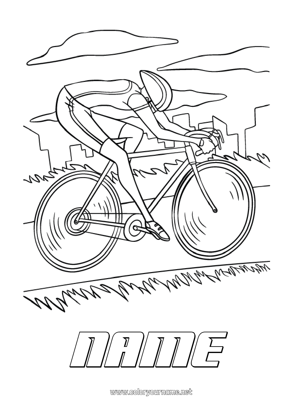 Coloring page No.4255 - Sport Vehicles Bike