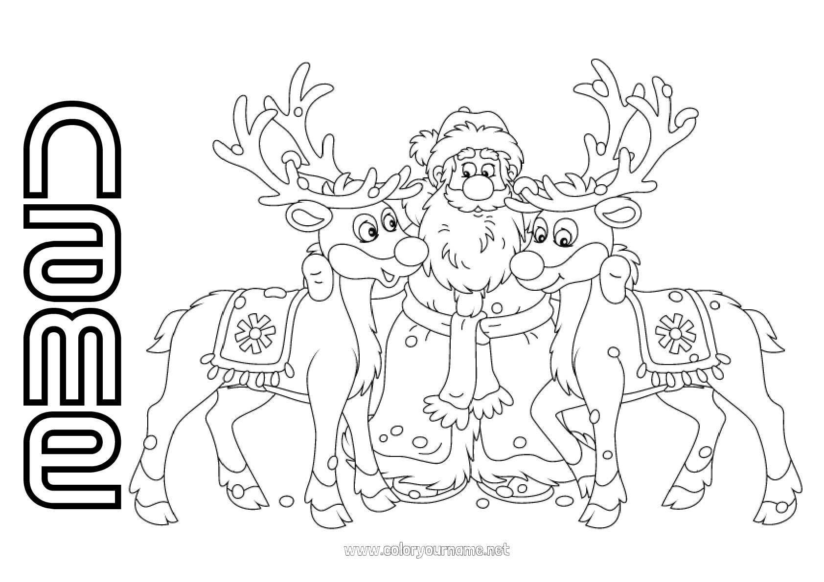 Santa Claus : 35 free coloring pages to print and customize - Page 2