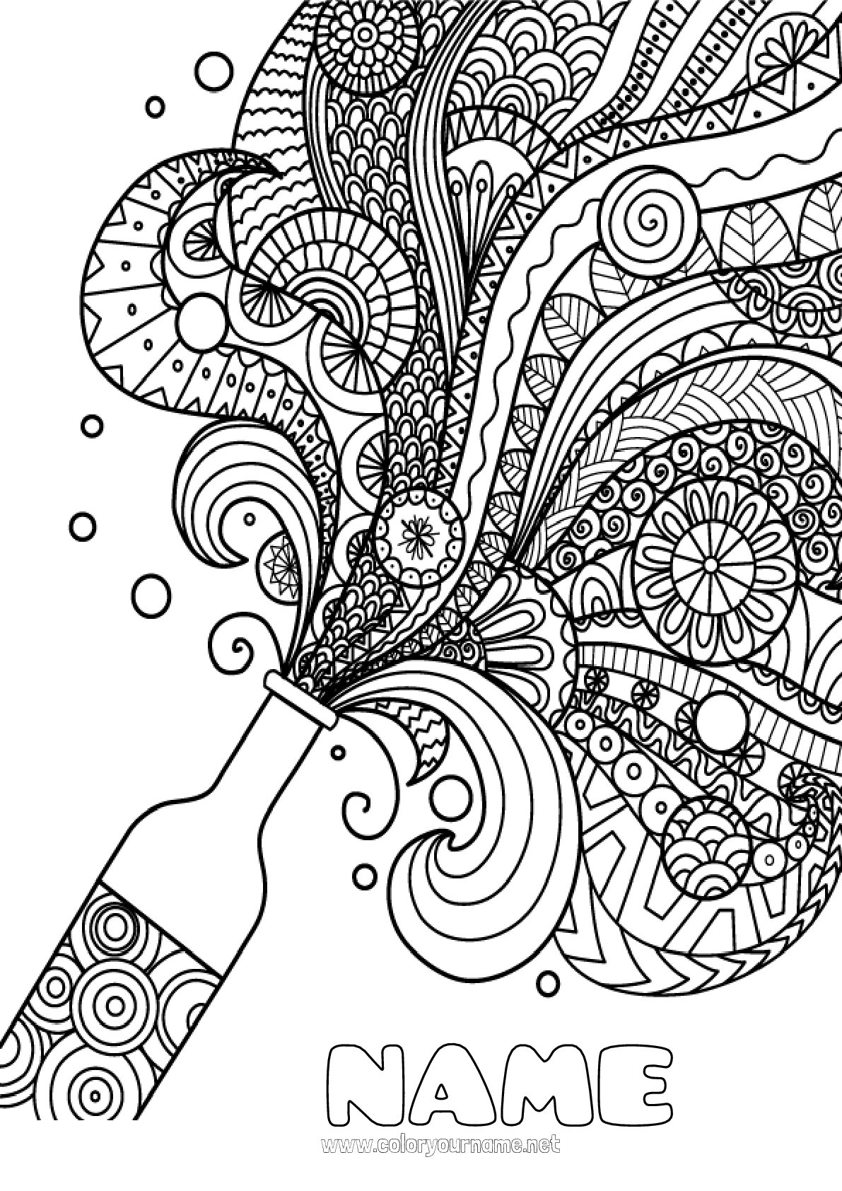 Coloring page No.693 - Mandala Food USA
