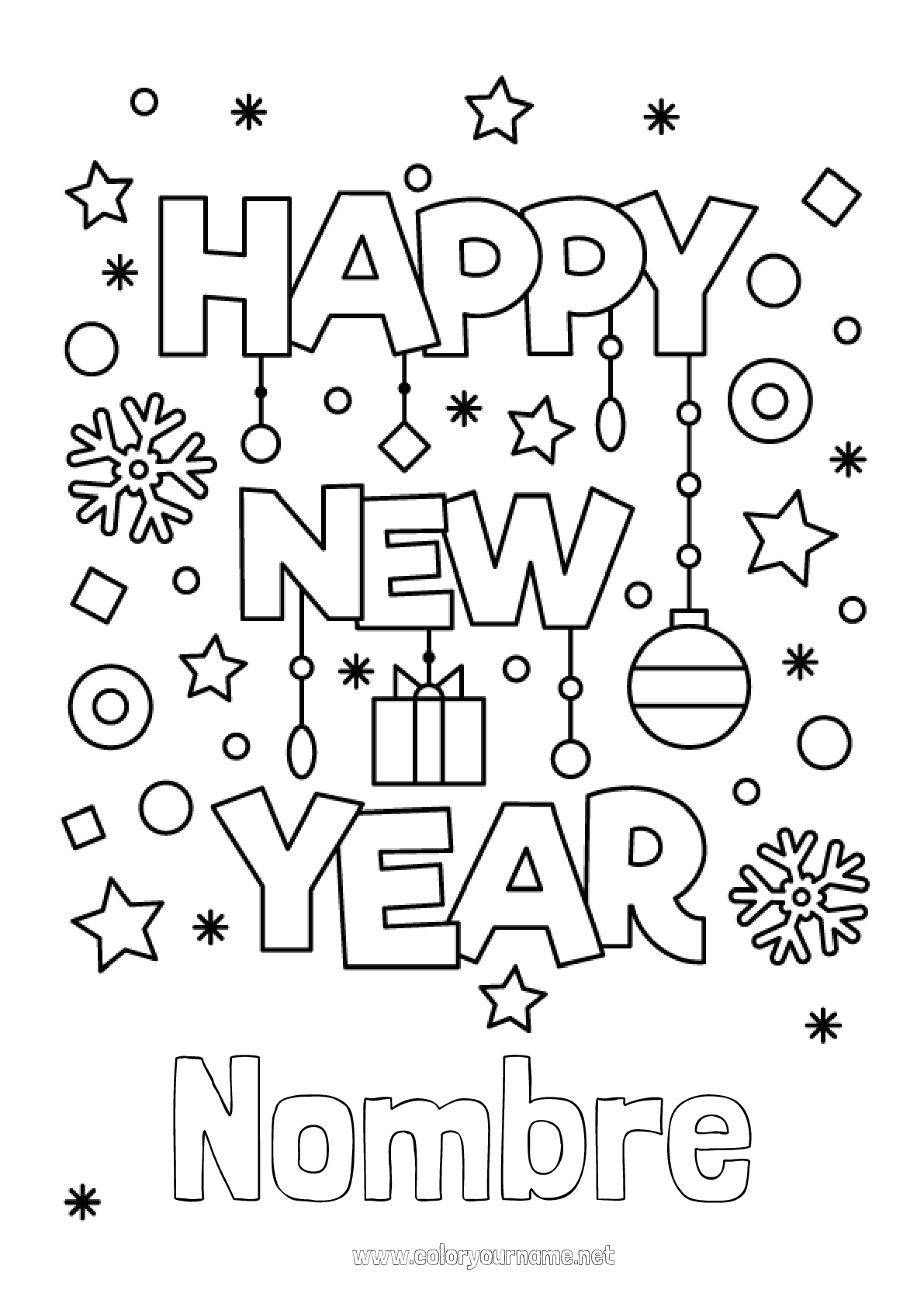 Nº de colorear 432 - Feliz año