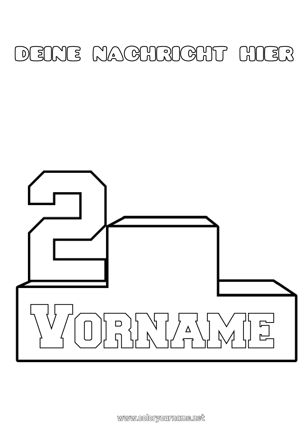 Malvorlage Nr.4342 - Sport Wettbewerbe und Belohnungen Podium