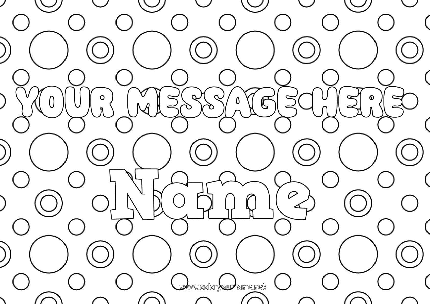 Coloring page No.4347 - Decorated name Geometric shapes Decorative ...