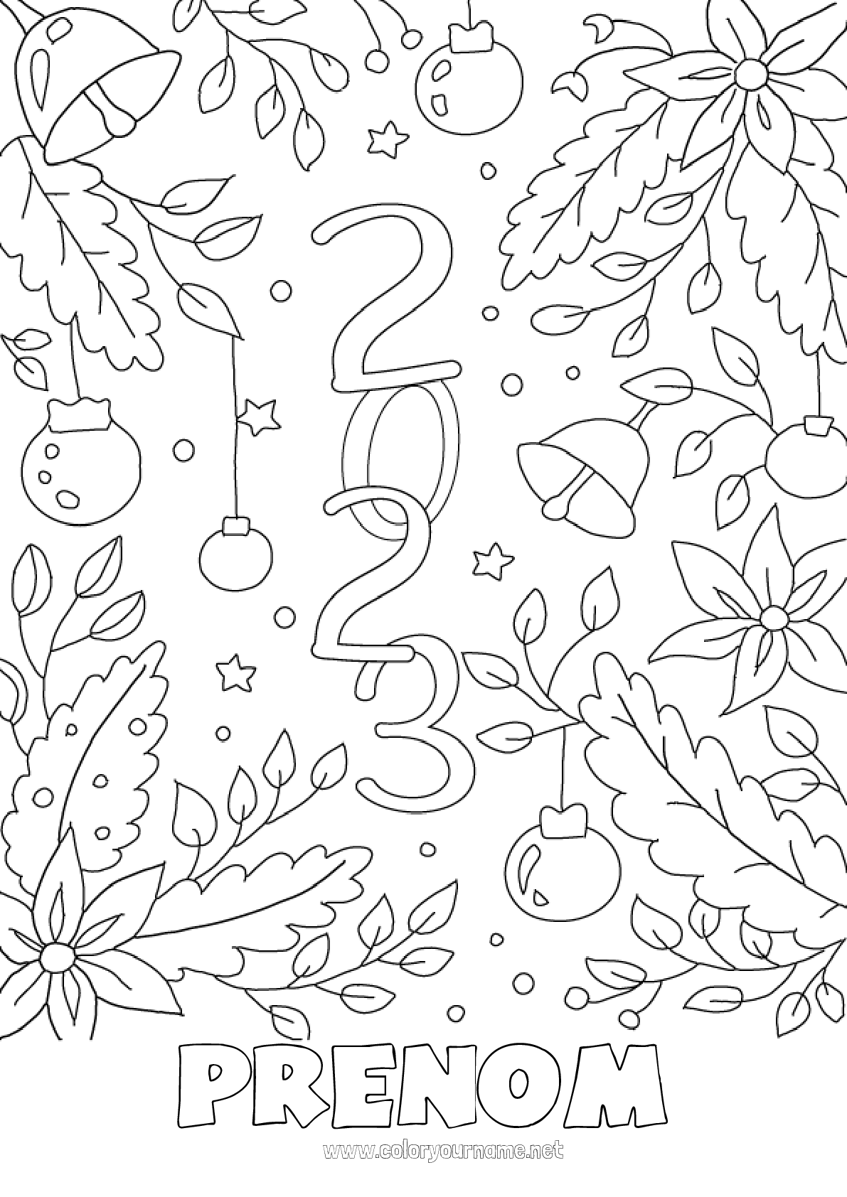 Coloriage n°445 - 2023 Bonne année