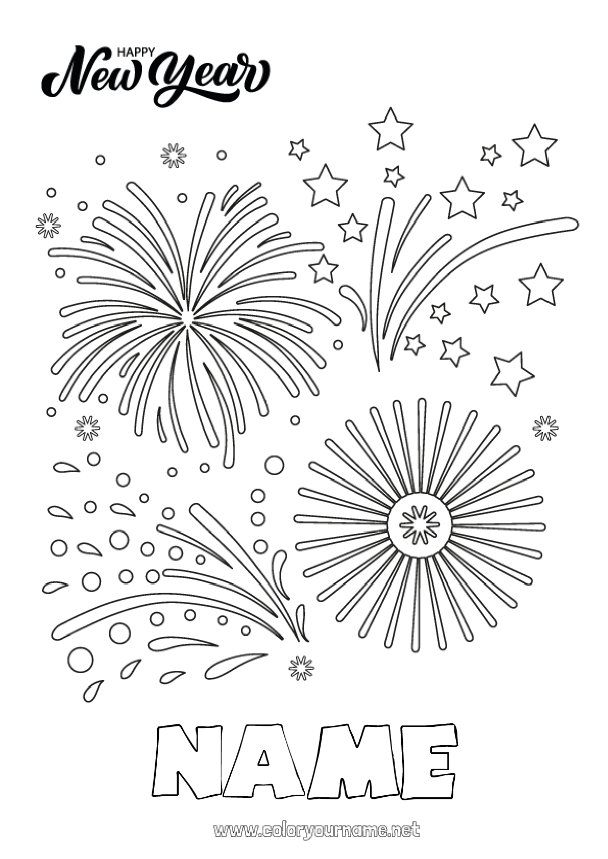 Firework Coloring Pictures