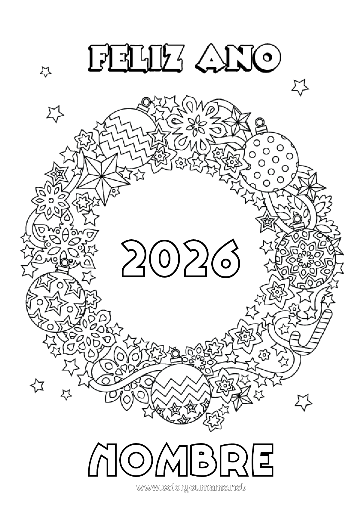 Nº de colorear 465 - 2023 Feliz año