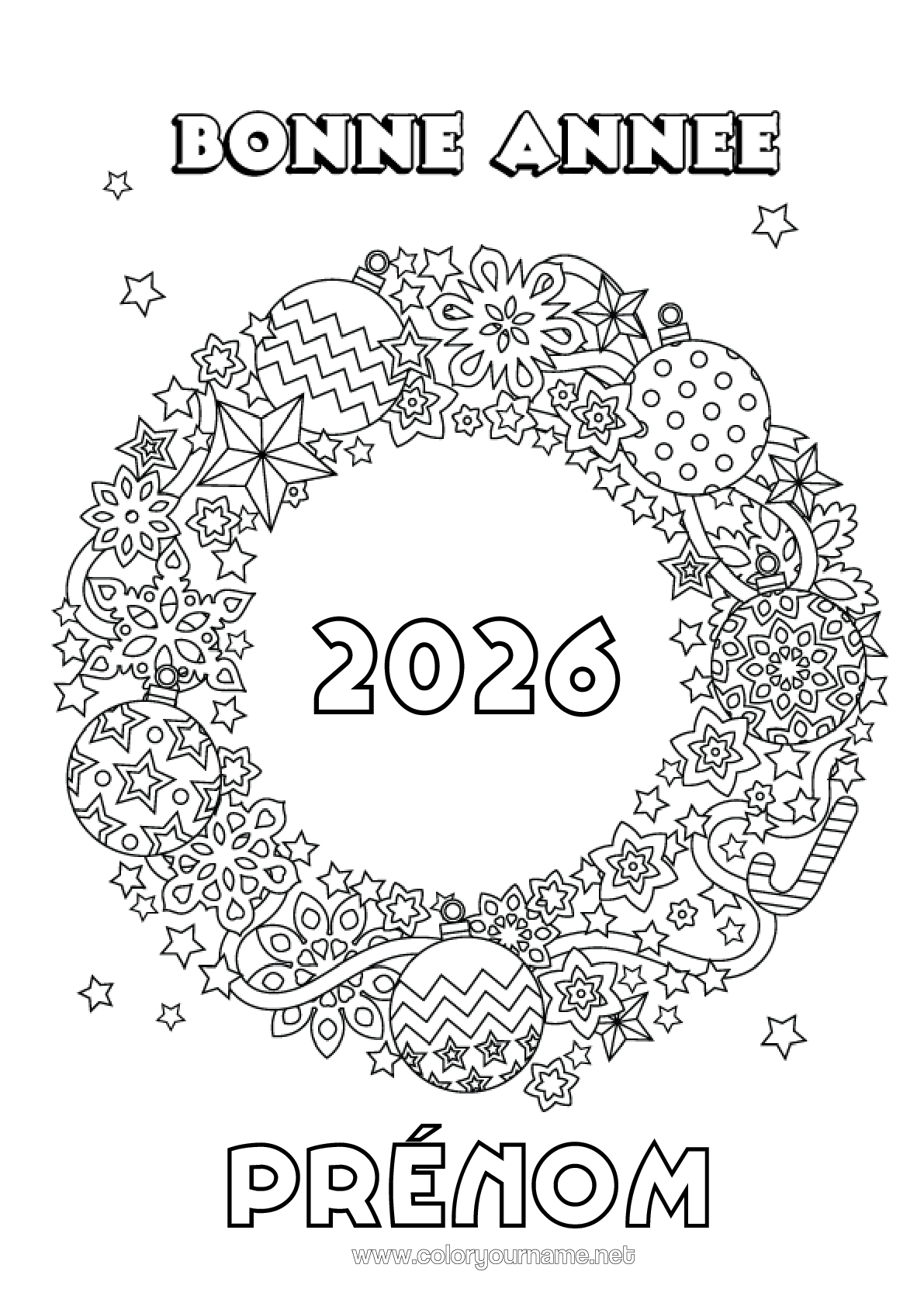 Coloriage n°448 - 2023 Bonne année