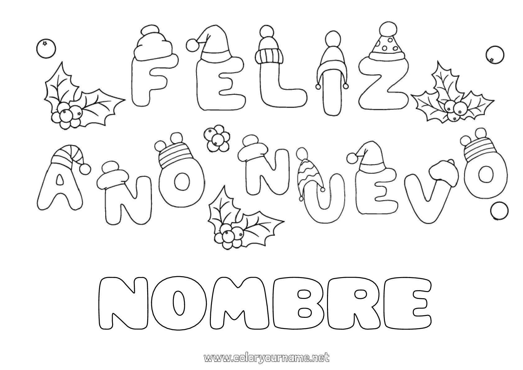 Nº de colorear 465 - 2023 Feliz año