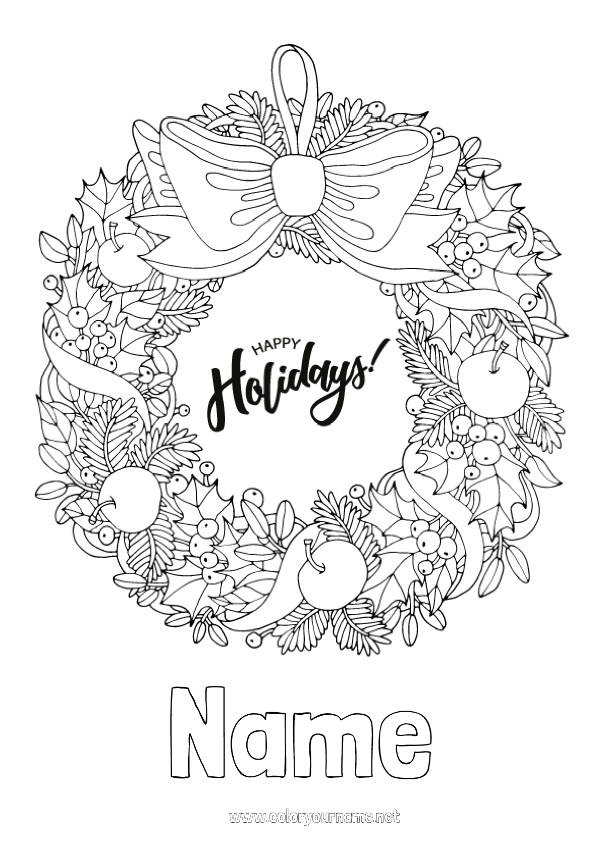 Merry Christmas ! : 111 free customizable coloring pages to print