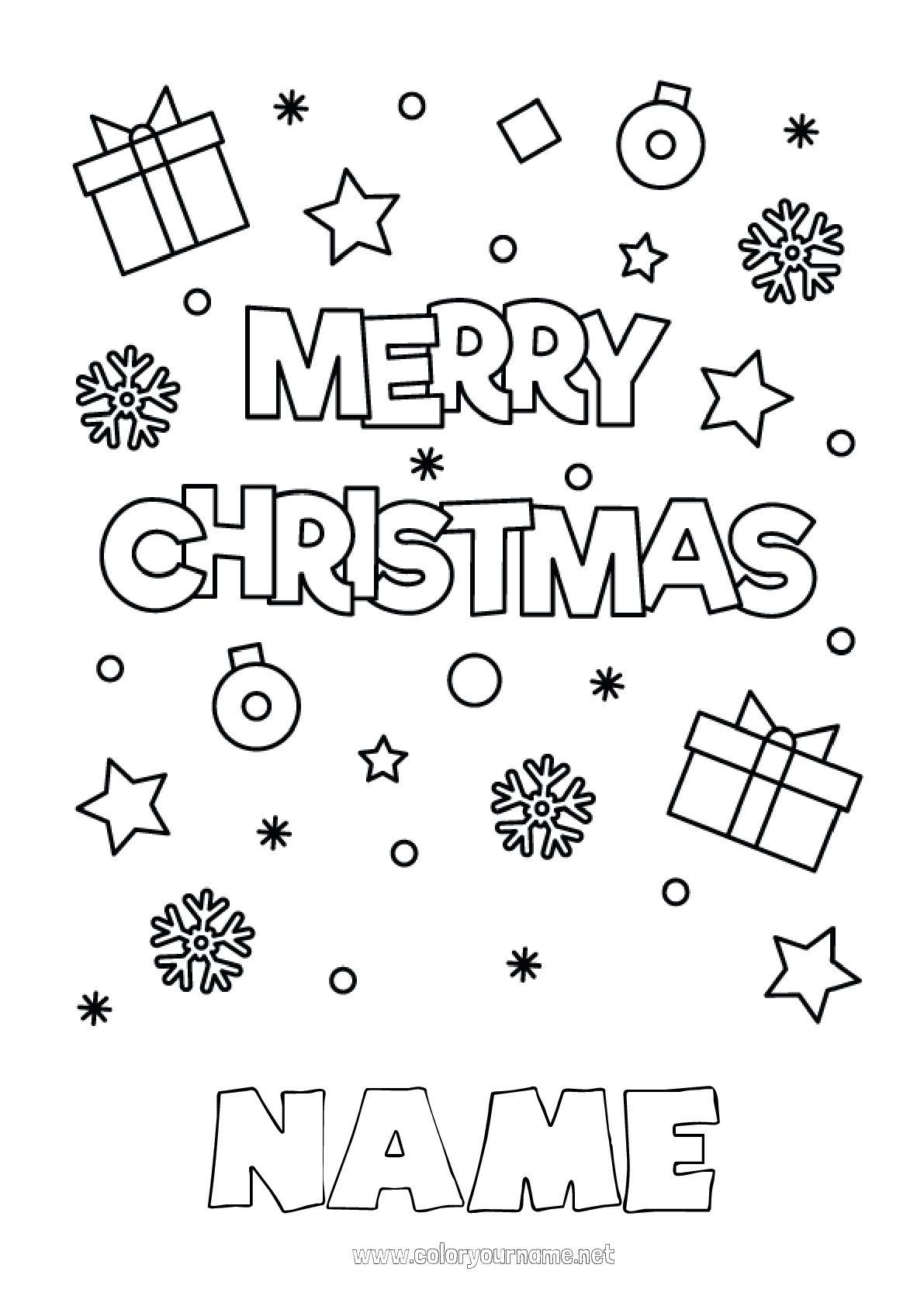 Merry Christmas ! : 115 free customizable coloring pages to print - Page 10