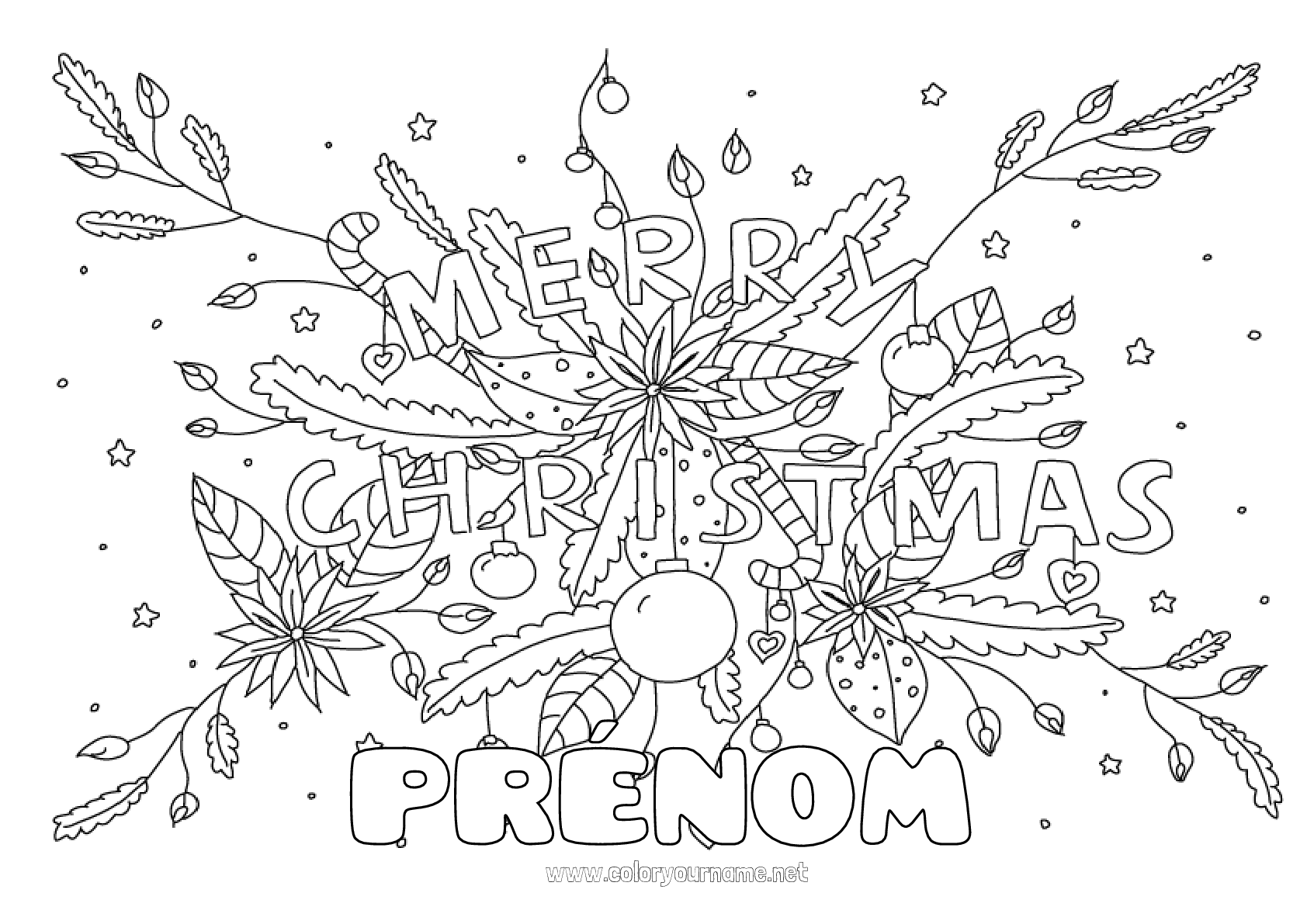Joyeux Noël : 115 coloriages personnalisables gratuits à imprimer - Page 9