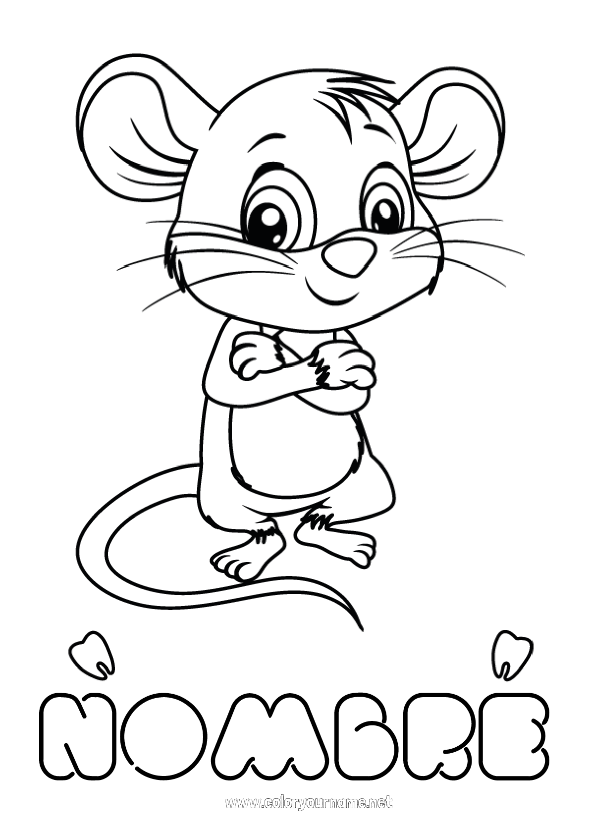 Nº de colorear 503 - Diente de leche Ratoncito Pérez Ratoncito pérez