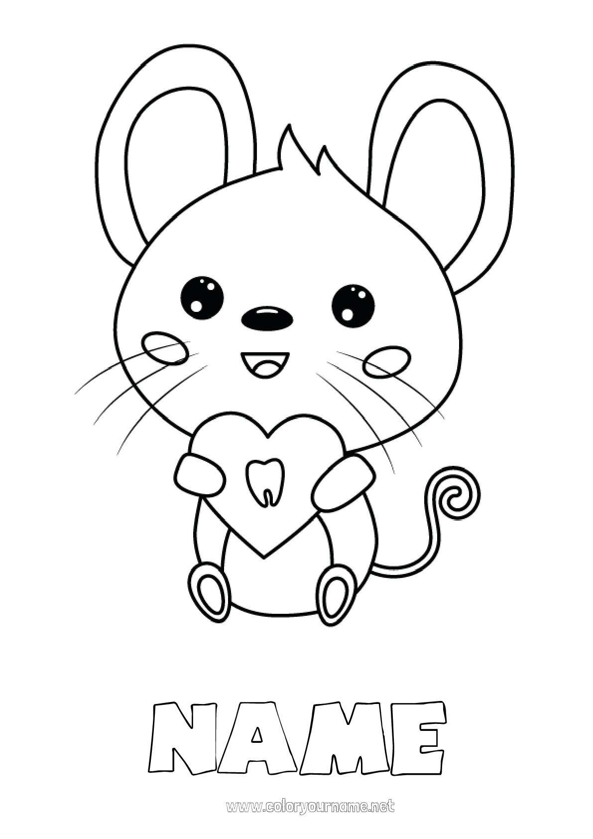Coloring page No.502 - Milk tooth Tooth fairy Tooth Fairy