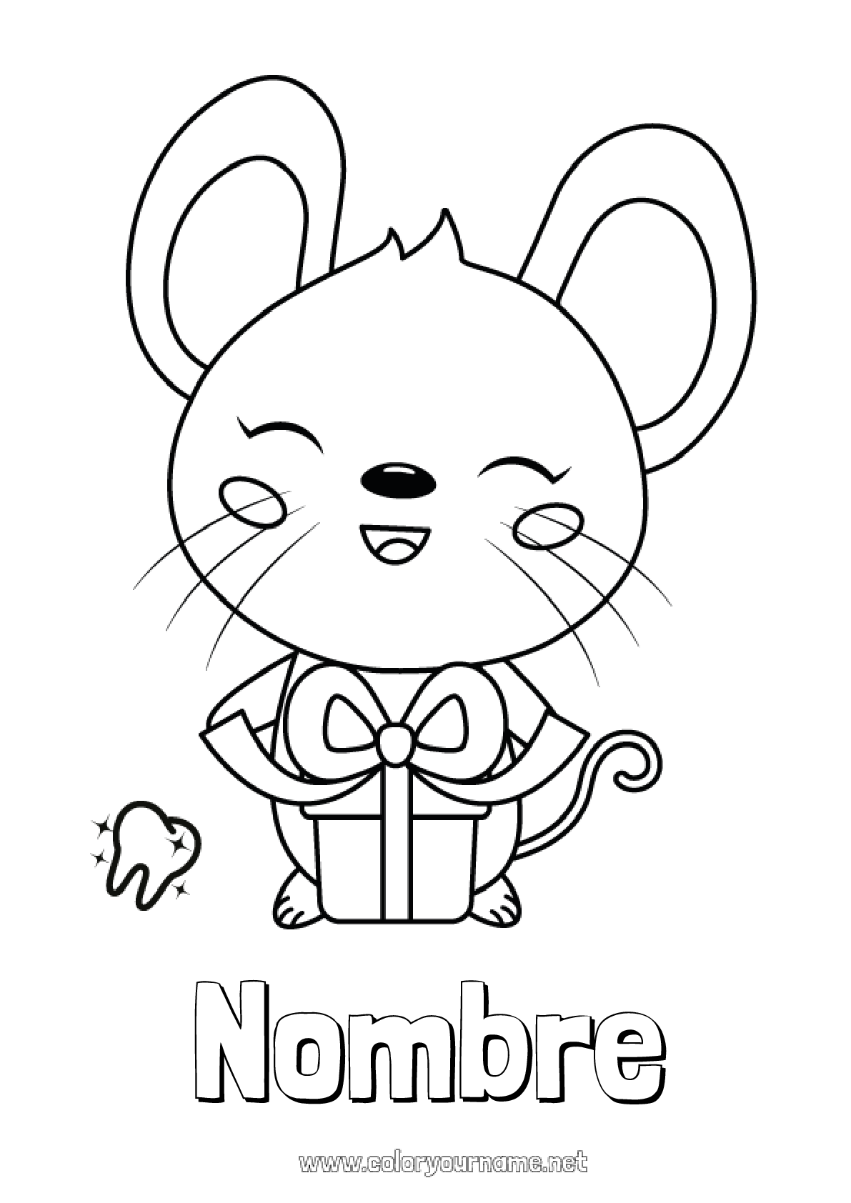 Nº de colorear 504 - Diente de leche Ratoncito Pérez Ratoncito pérez