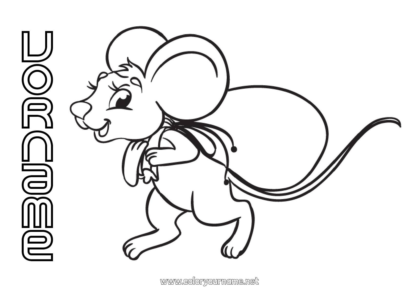 Malvorlage Nr.510 - Milchzahn Kleine Maus Zahnfee