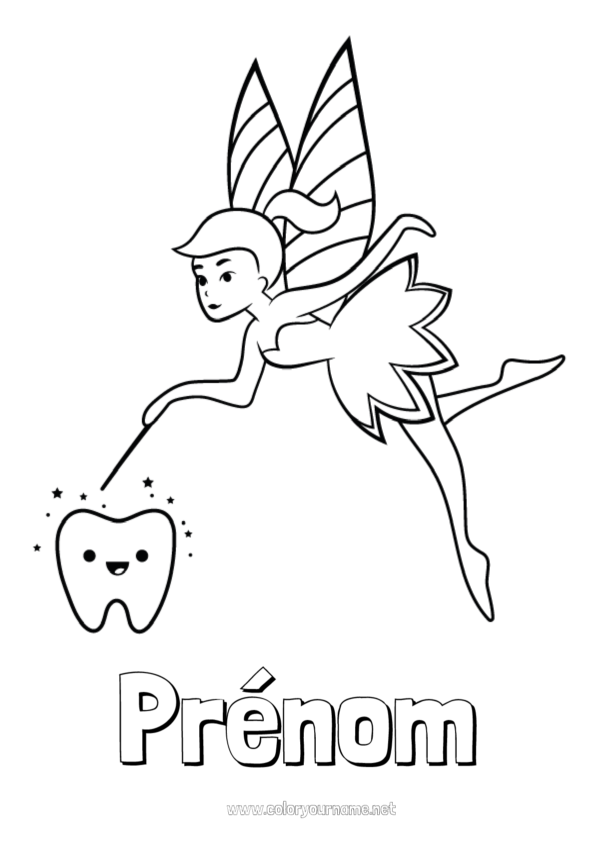 Coloriage n°496 - Dent de lait Petite Souris Fée des dents
