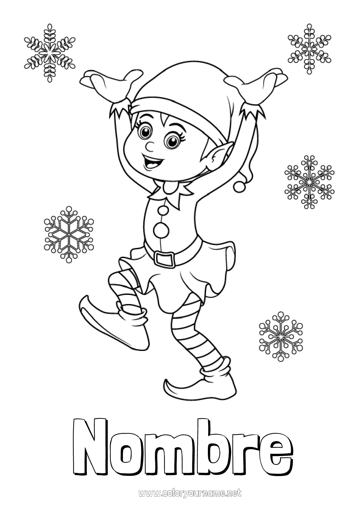Elfos de navidad : 32 dibujos para colorear gratis para imprimir y ...