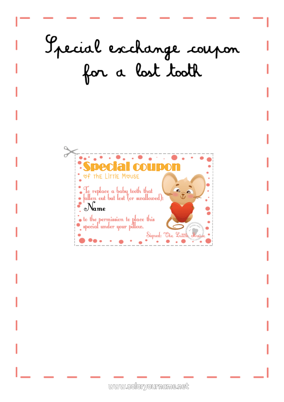 Tooth fairy : 46 free customizable coloring pages to print - Page 2