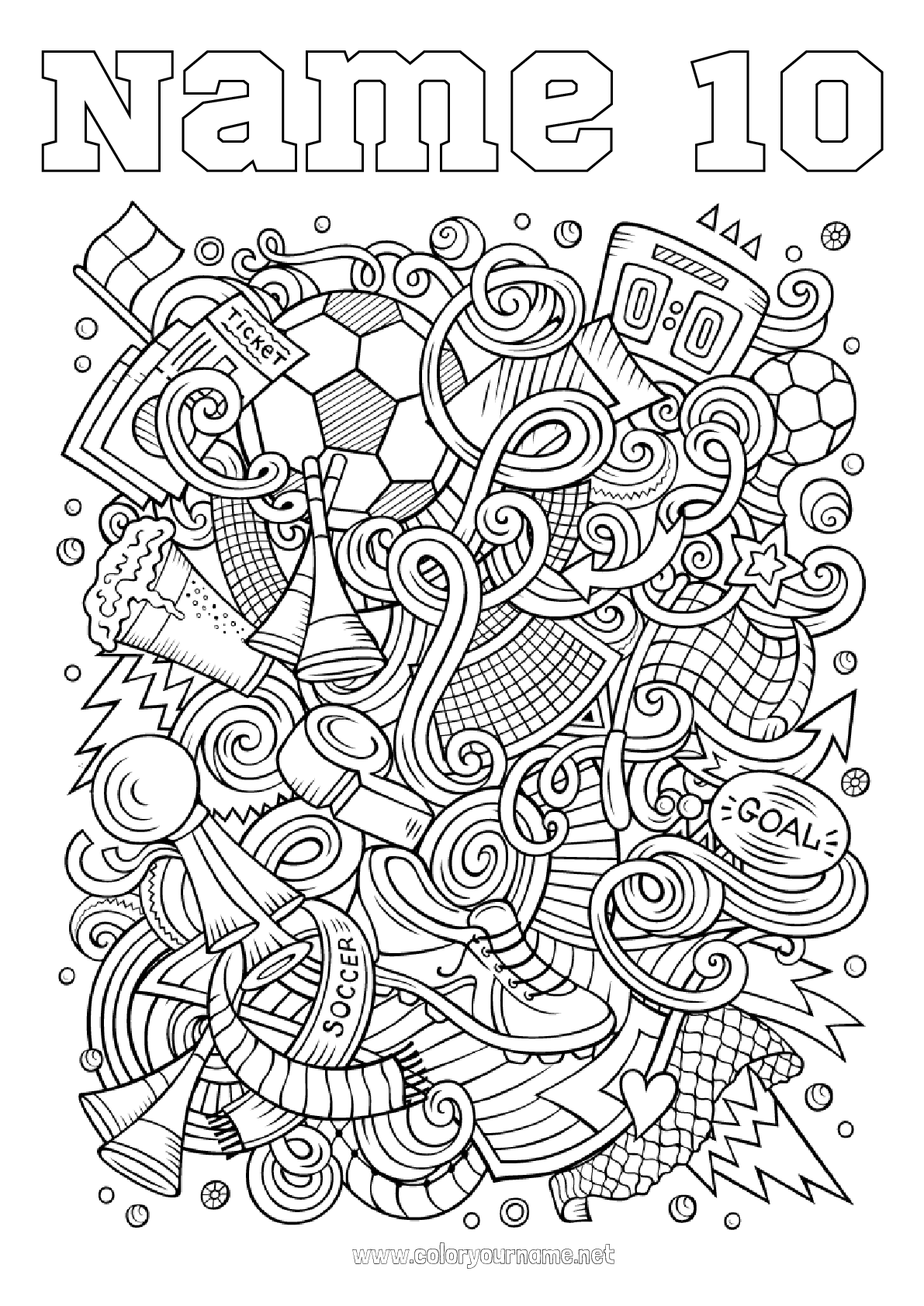 Sport : 5 free coloring pages to print and customize