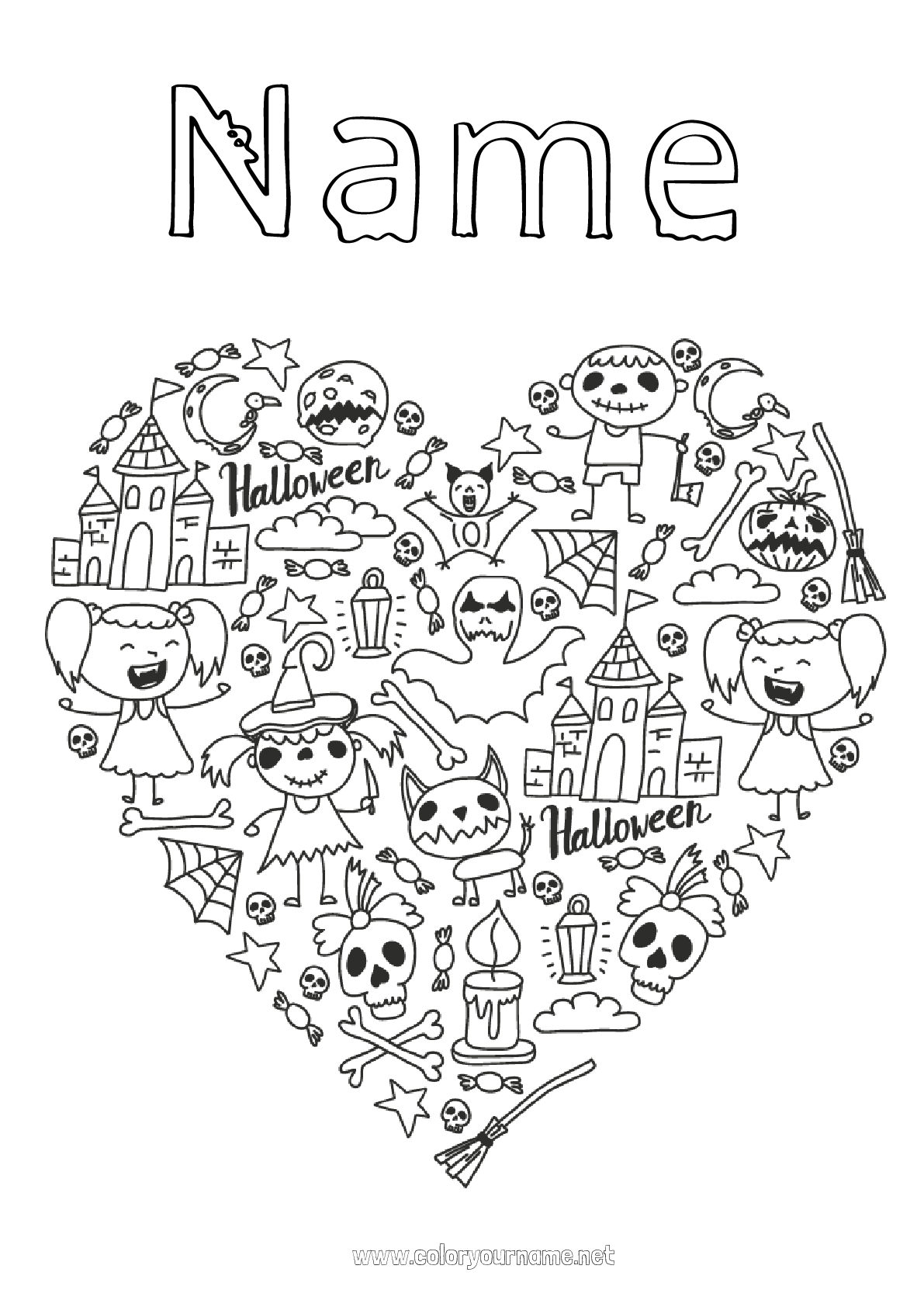 Coloring page No.54 - Monster Heart