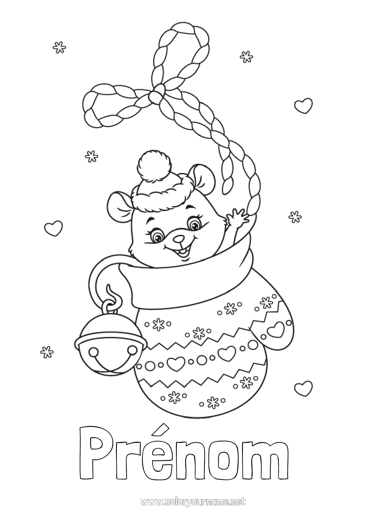 Moufle : 1 coloriage gratuit à imprimer et à customiser
