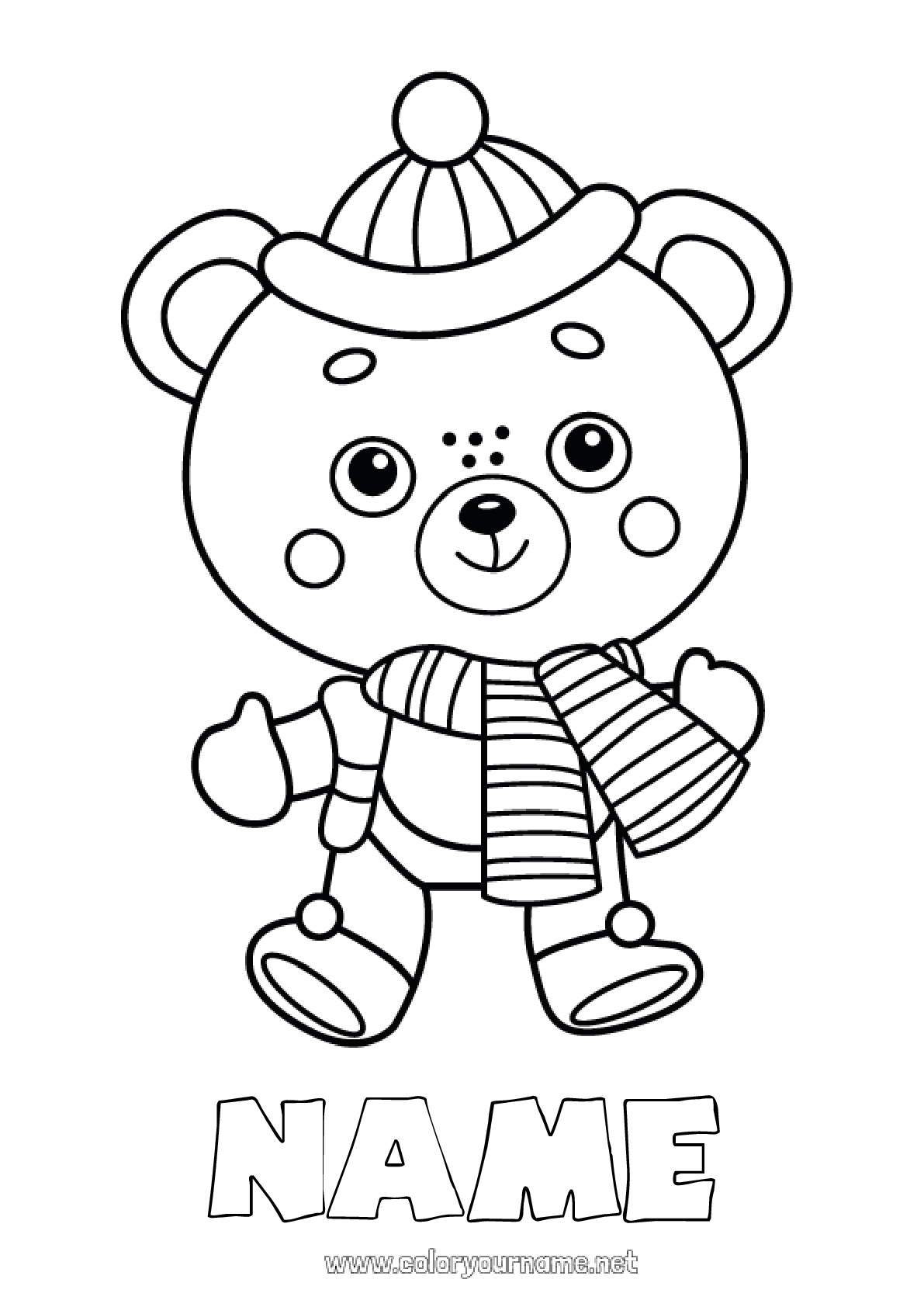 Coloring page No.559 - Cute Winter Animal