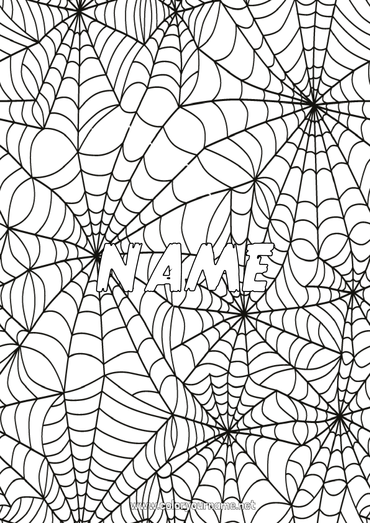 Coloring page No.55 - Spider Halloween Insects