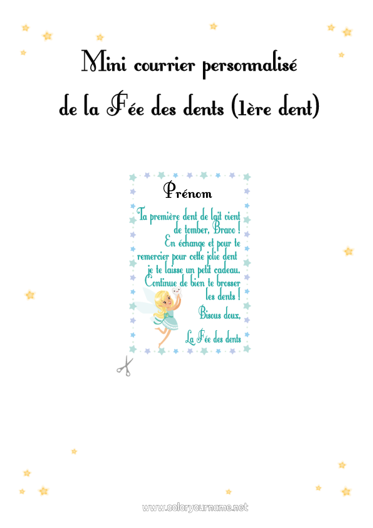 Fée des dents : 30 coloriages gratuits à imprimer et à customiser