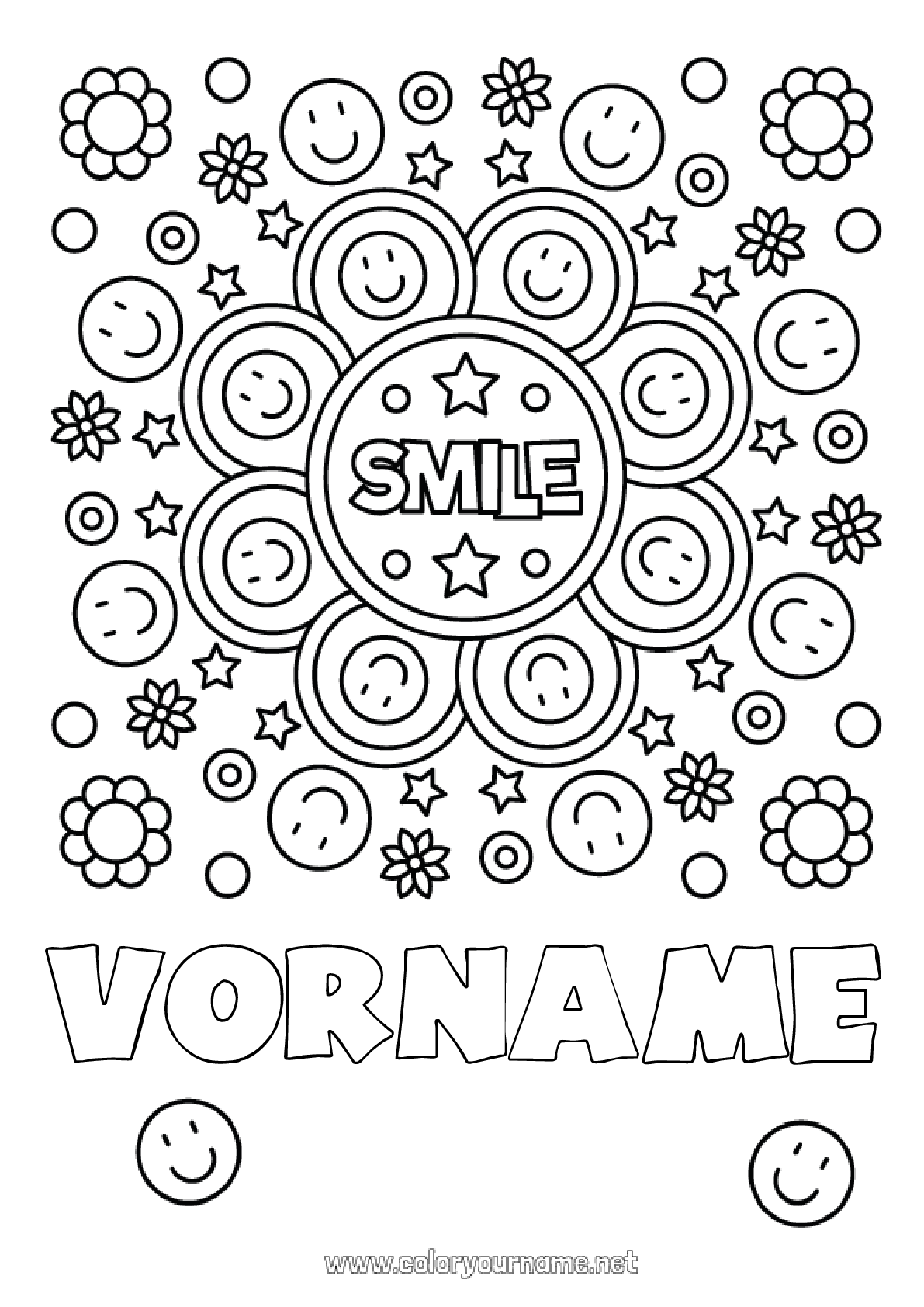 Malvorlage Nr.583 - Positiv Smiley