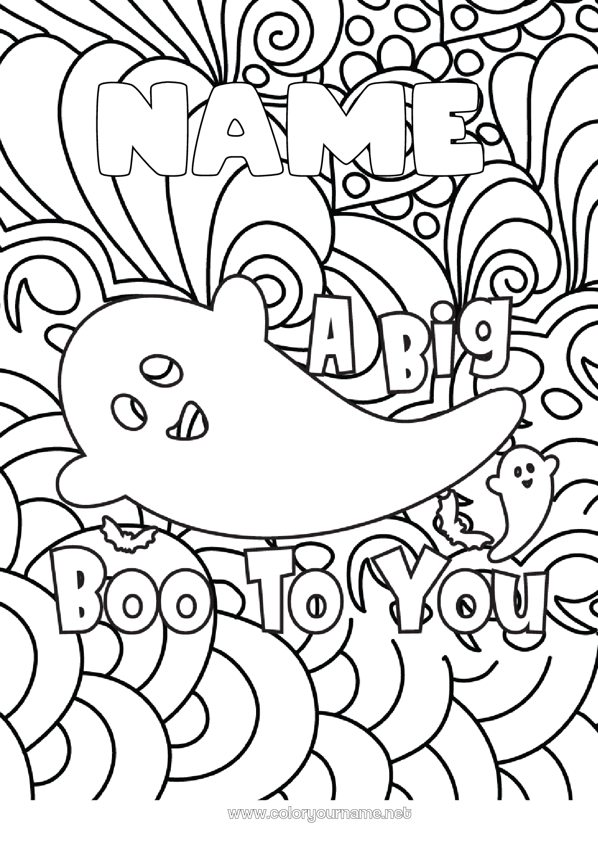 Coloring page No.58 - Ghost Halloween