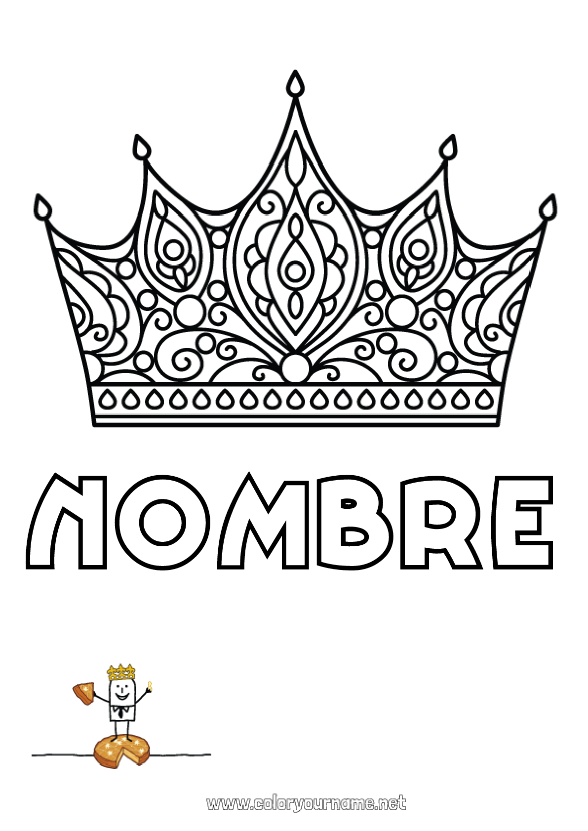 Nº de colorear 594 - Princesa Corona Epifanía