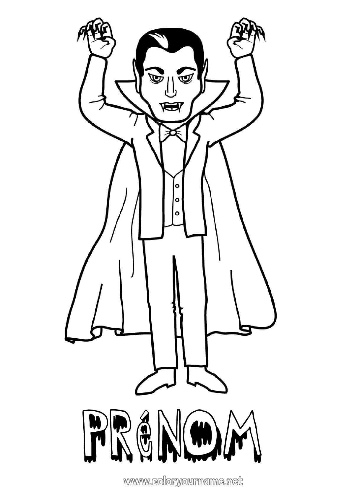 Coloriage n°59 - Vampire Halloween