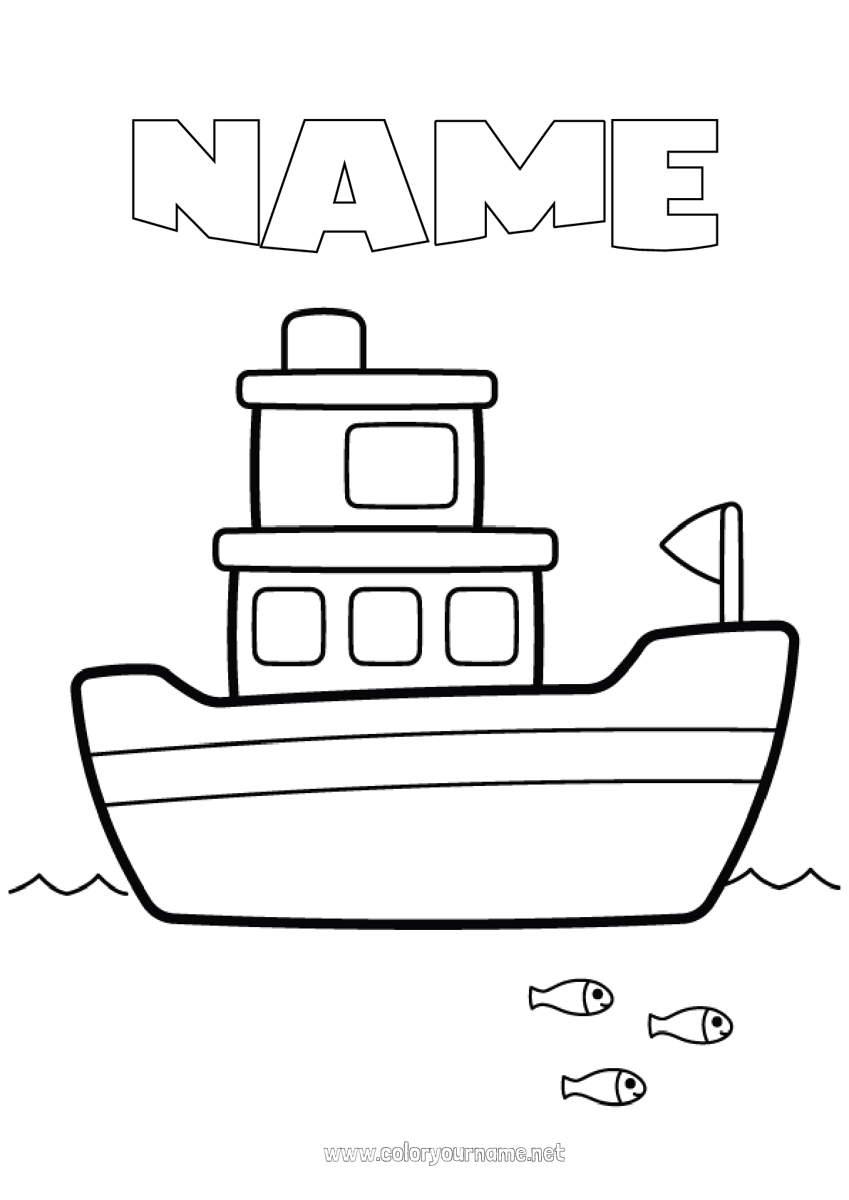 Motor Boat Coloring Pages