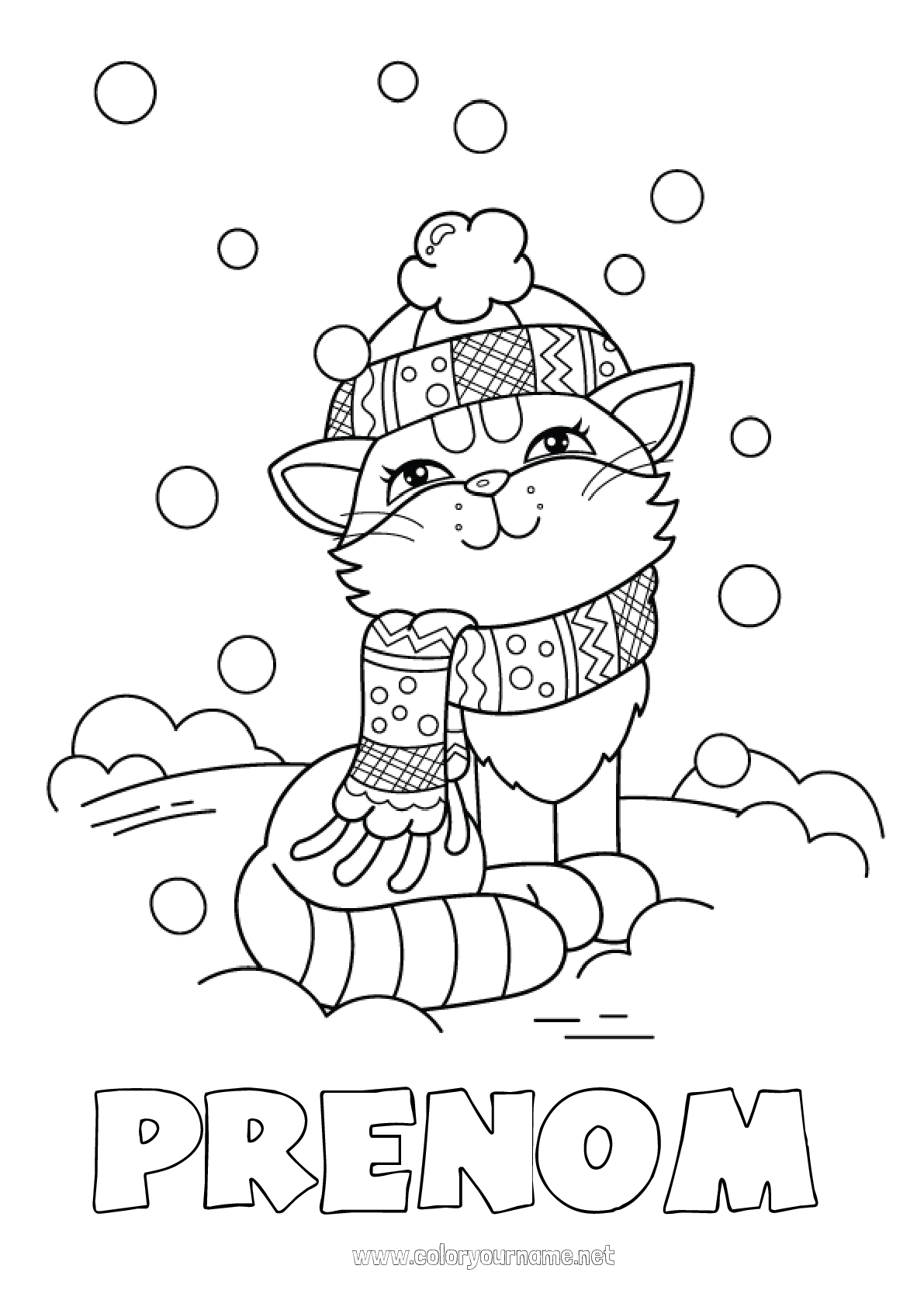 Coloriage n°541 - Hiver Bonhomme de neige