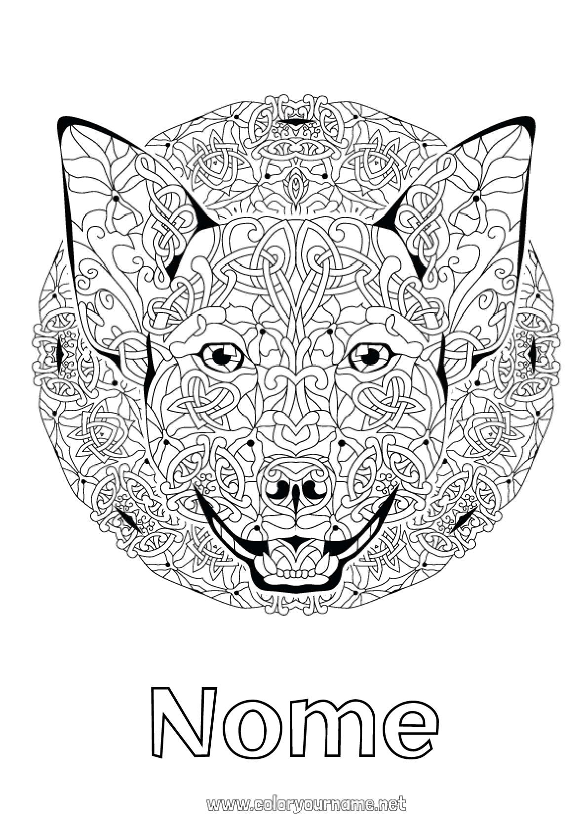 Pagina da colorare n.660 - Mandala Cane Animale