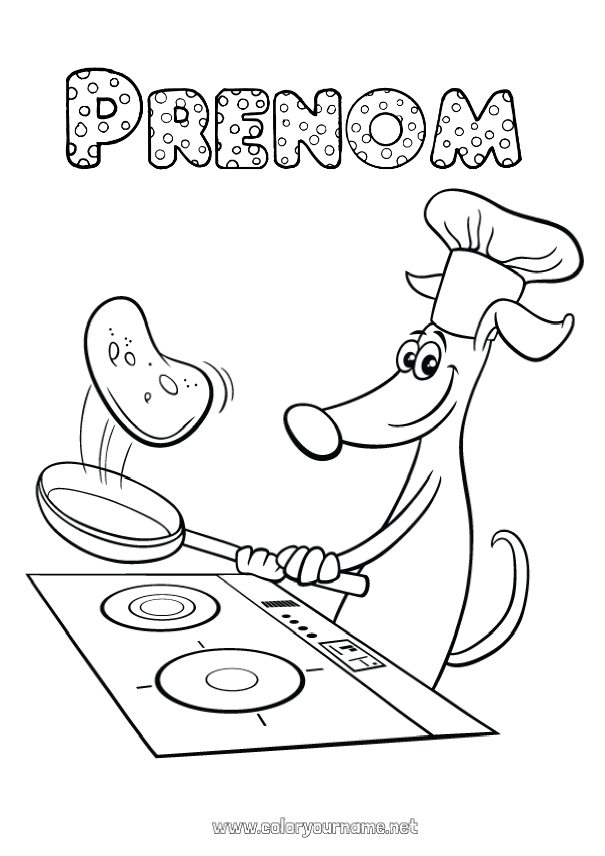 Coloriage n°676 - Chandeleur Crêpes Carnaval