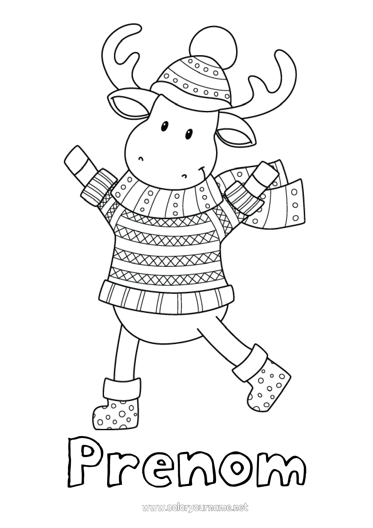 Coloriage n°541 - Hiver Bonhomme de neige