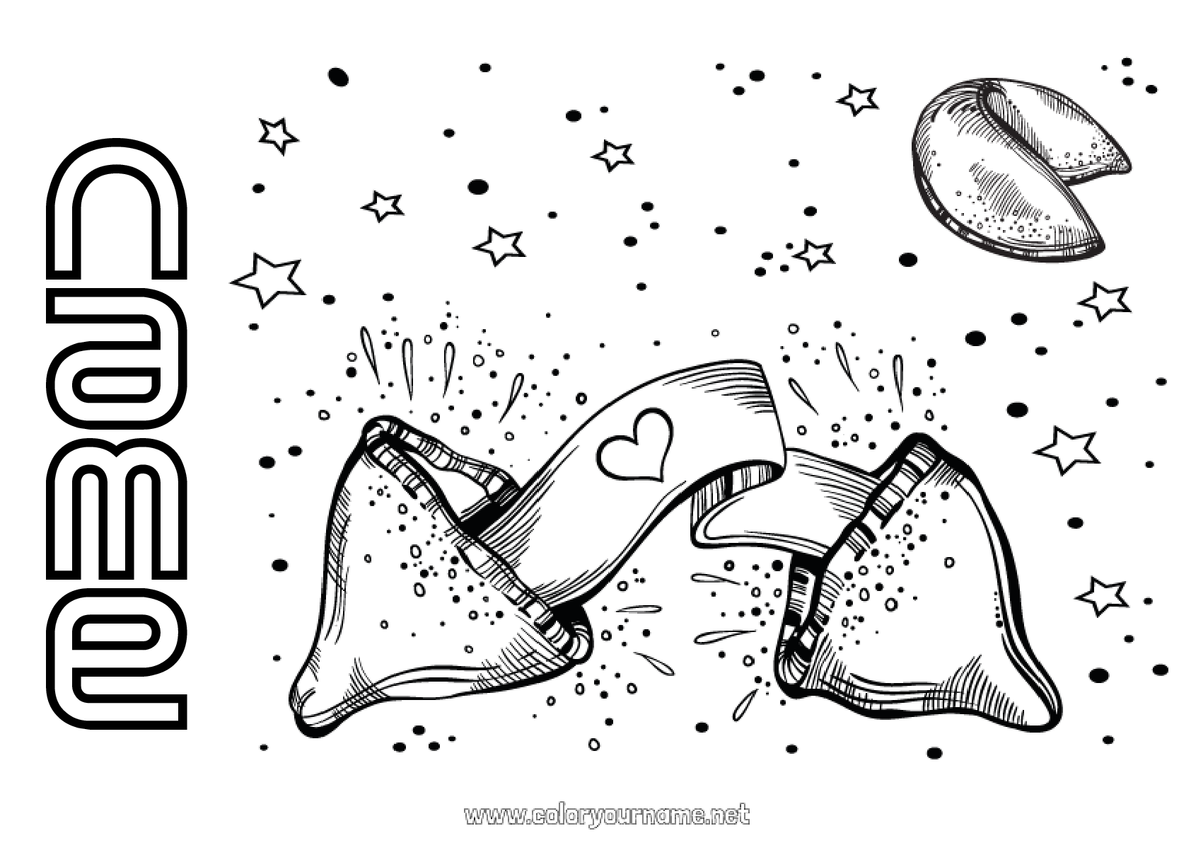 Coloring page No.744 - Food Chinese New Year Luck