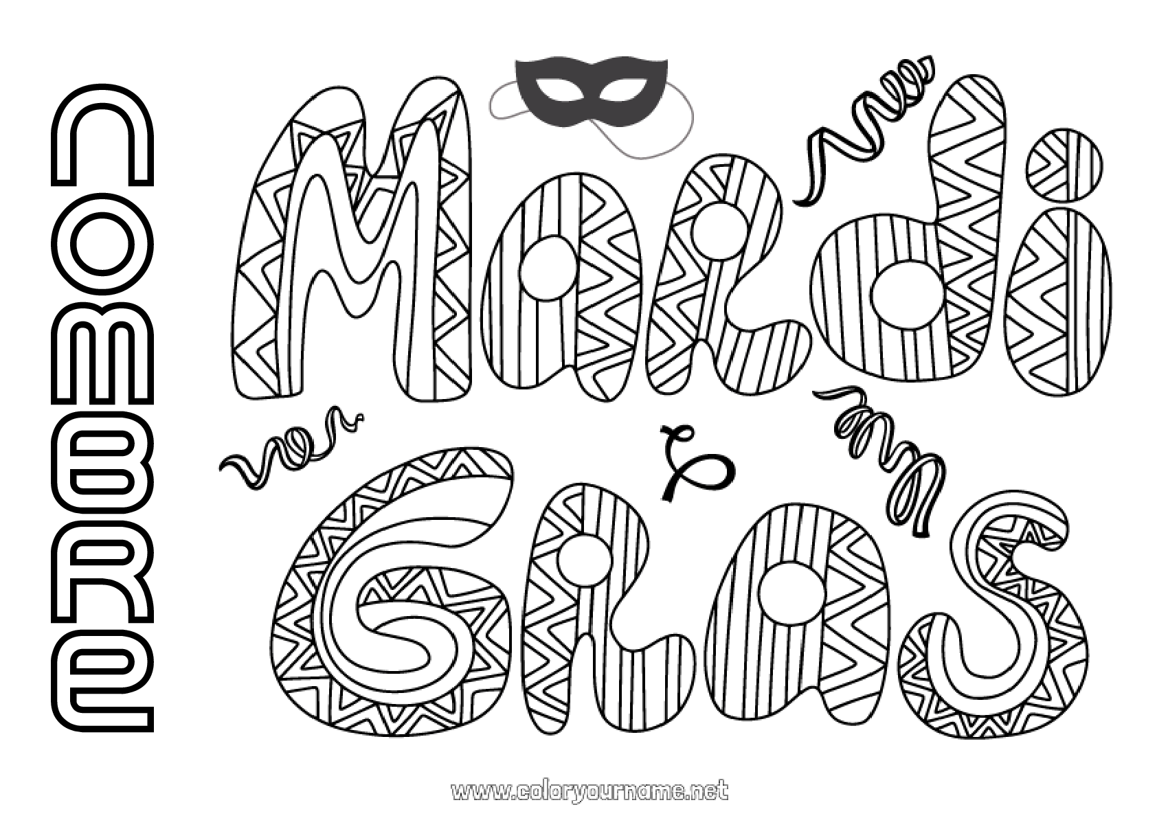 Martes de Carnaval : 68 dibujos para colorear gratis para imprimir y ...