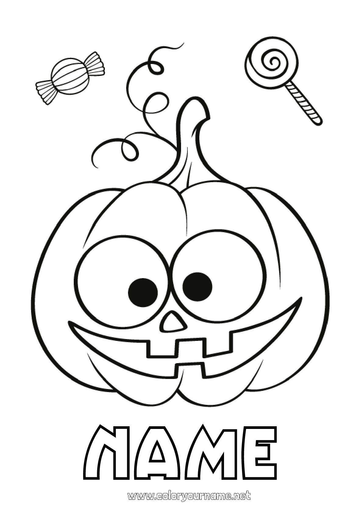 Coloring page No.7 - Sweets Pumpkin Cute