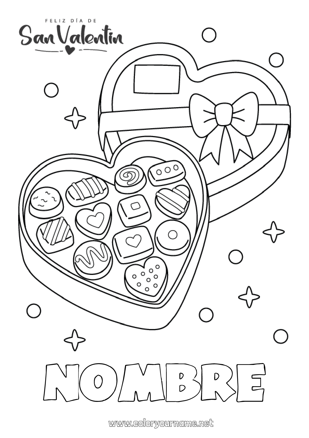 Página Para Colorear Del Corazón Del Día De San Valentín