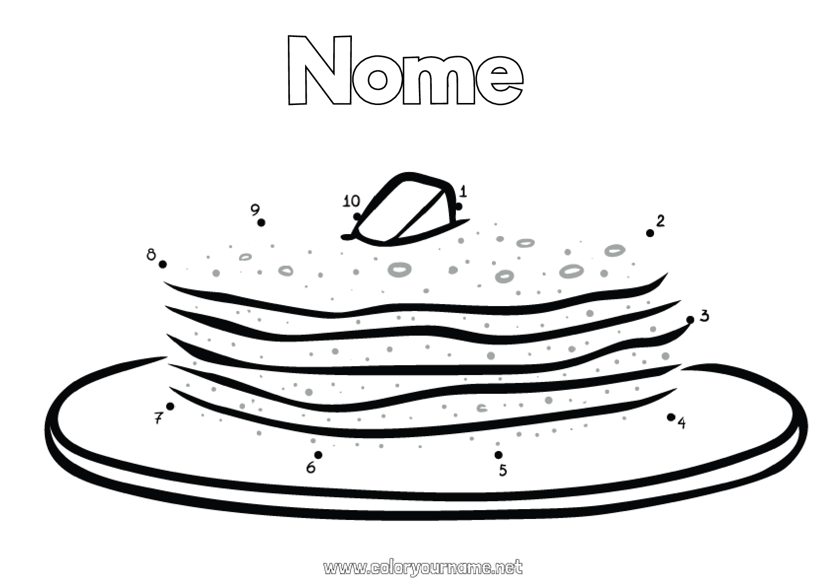 Pagina da colorare n.842 - Attività per Bambini Punti da unire Candelora