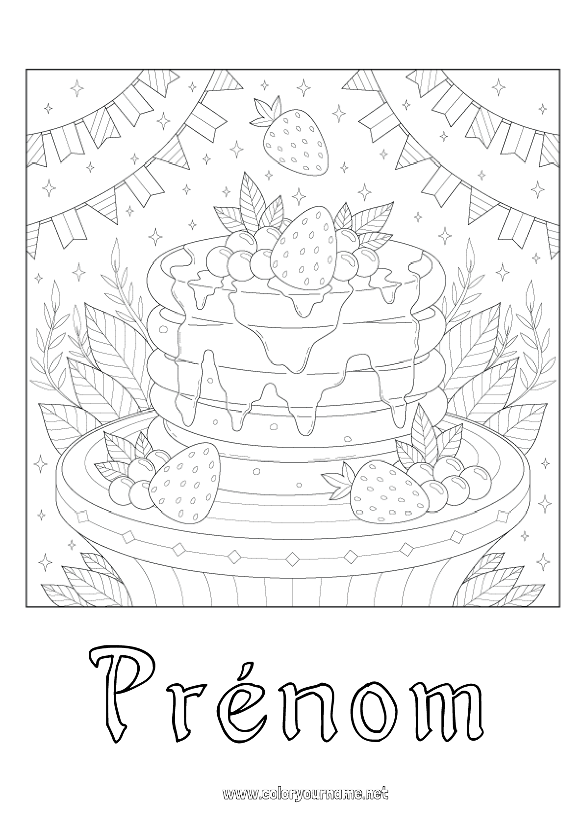 Coloriage n°844 - Chandeleur Crêpes Carnaval