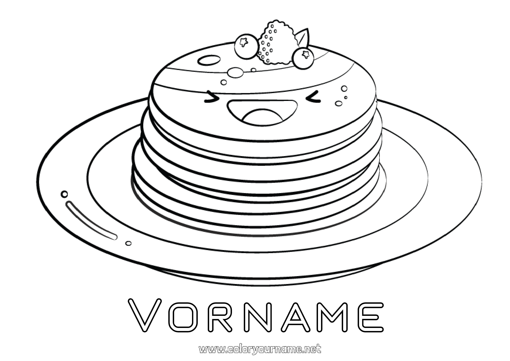 Malvorlage Nr.855 - Lichtmess Crêpes Karneval