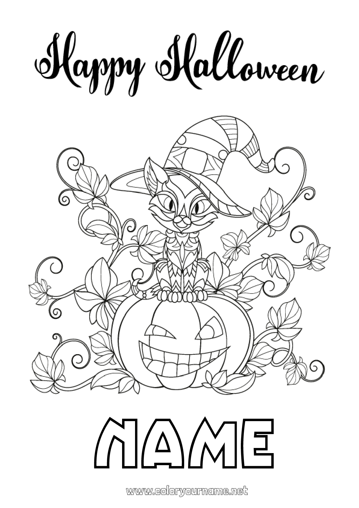 Coloring page No.40 - Pumpkin Spider Halloween