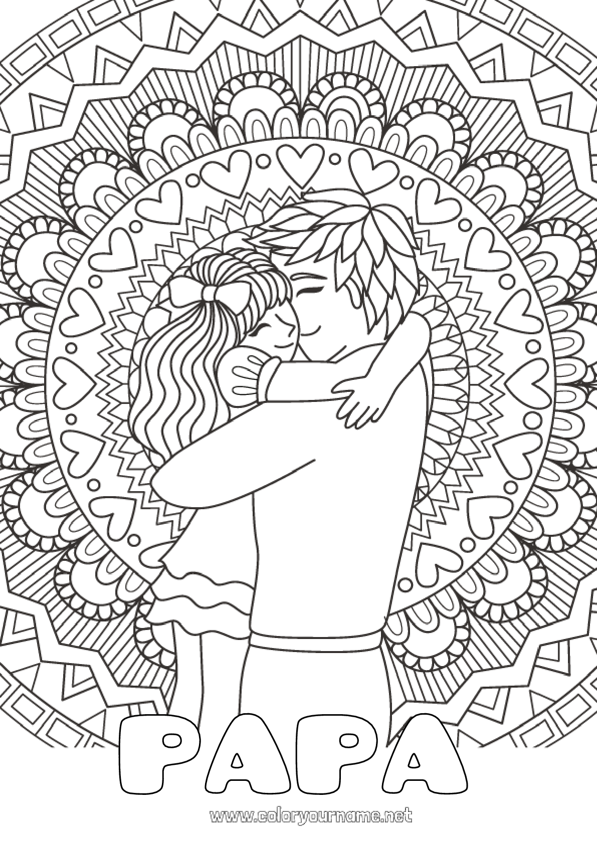 Coloriage à personnaliser pour Papa - Page 2