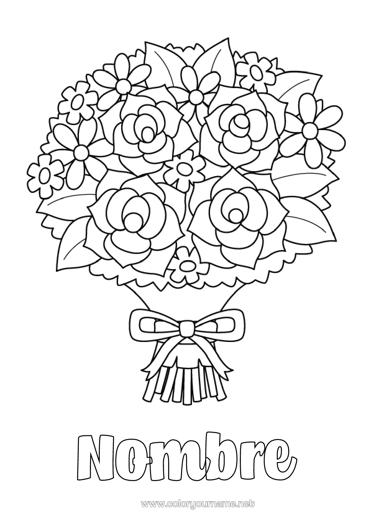 Nº de colorear 923 - Flores