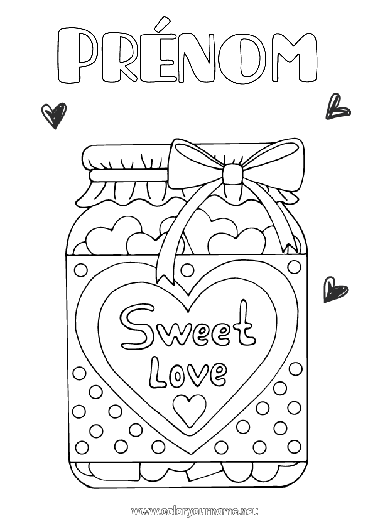 Coloriage n°984 - Coeur Je t'aime "Love" message