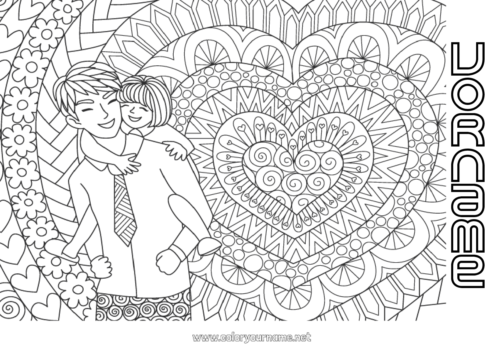 Malvorlage Nr.993 - Mandala Papa Frohes Fest