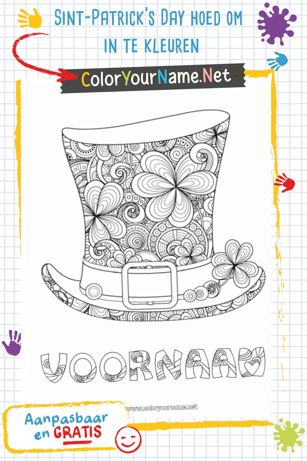 Sint-Patrick's Day hoed om in te kleuren