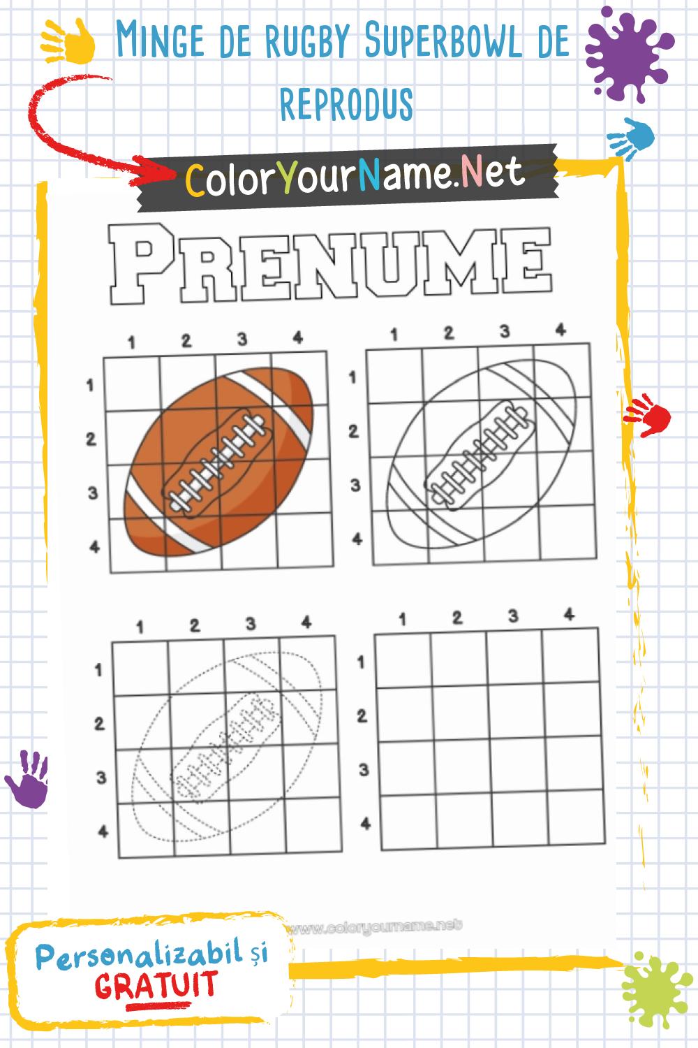 Minge de rugby Superbowl de reprodus